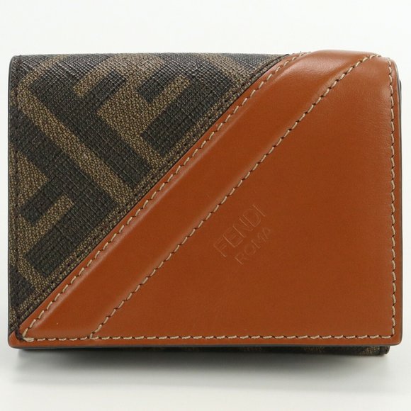 Fendi | Bags | Fendi Diagonal Wallet Zucca 7m280 Afb4 Fdza Trifold Pvc ...